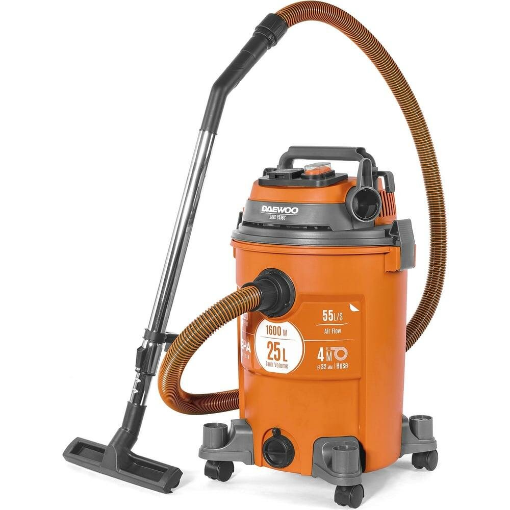 Строительный пылесос с шлангом DAEWOO 4 м DAVC 2516S