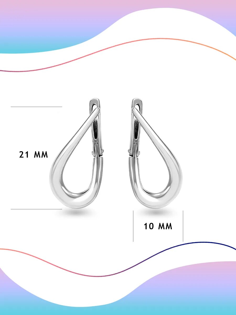 Серьги Самородок, серебро, 925 проба, чернение