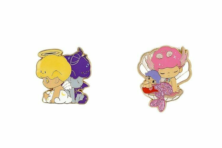 POP MART DIMOO Коллекция Constellation, значки в mystery box, Confirmed-Gemini+Pisces (Open)