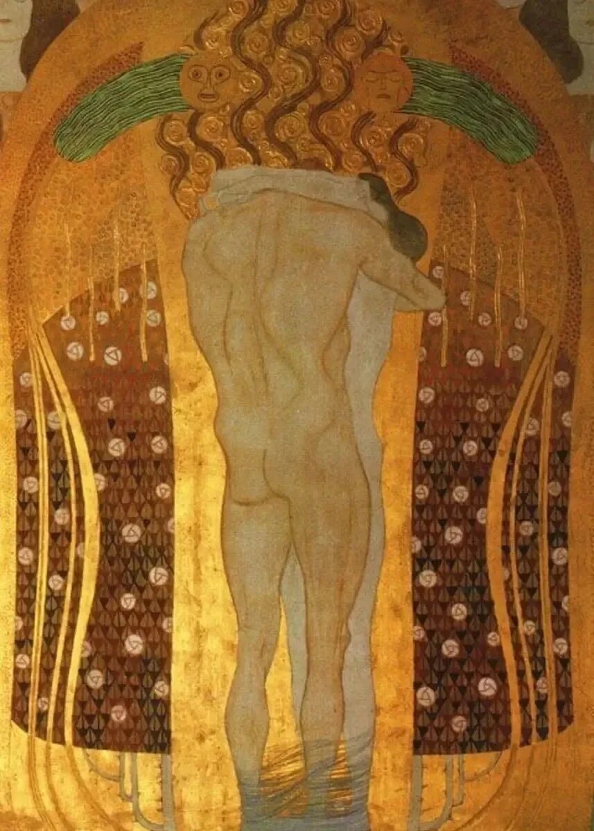 Печать на холсте "Поцелуй" Климта, 30x40см, цвет 11