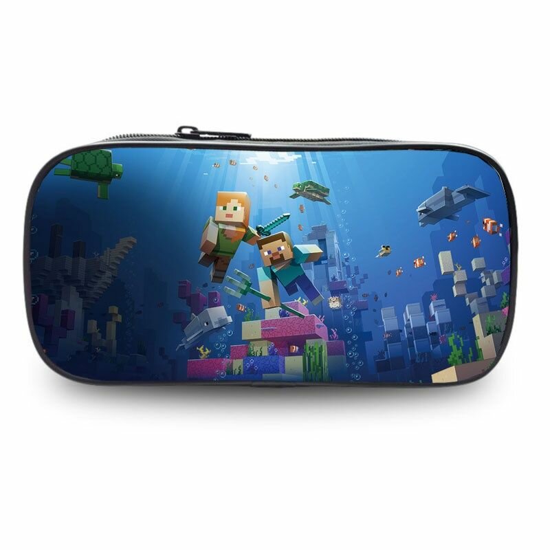 Пенал "Мой мир", детский пенал большой вместимости, тканевый пенал для канцелярских принадлежностей для учеников начальной и средней школы, пенал для мальчиков.