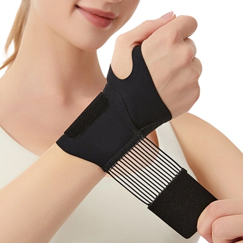 Регулируемый Рукав Для Поддержки Запястья Противоскользящий Дышащий Эргономичный Эластичный Наручный Бандаж Для Тренажерного Зала Фитнеса Бадминтона Баскетбола