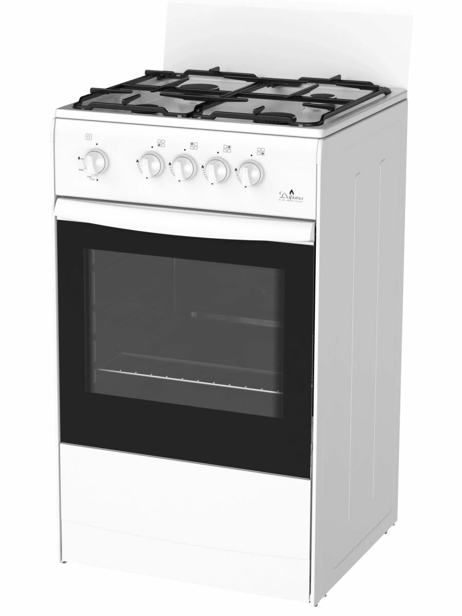 Газовая плита Darina S GM 441 001 W, газовая духовка, без крышки, сталь, белый 863