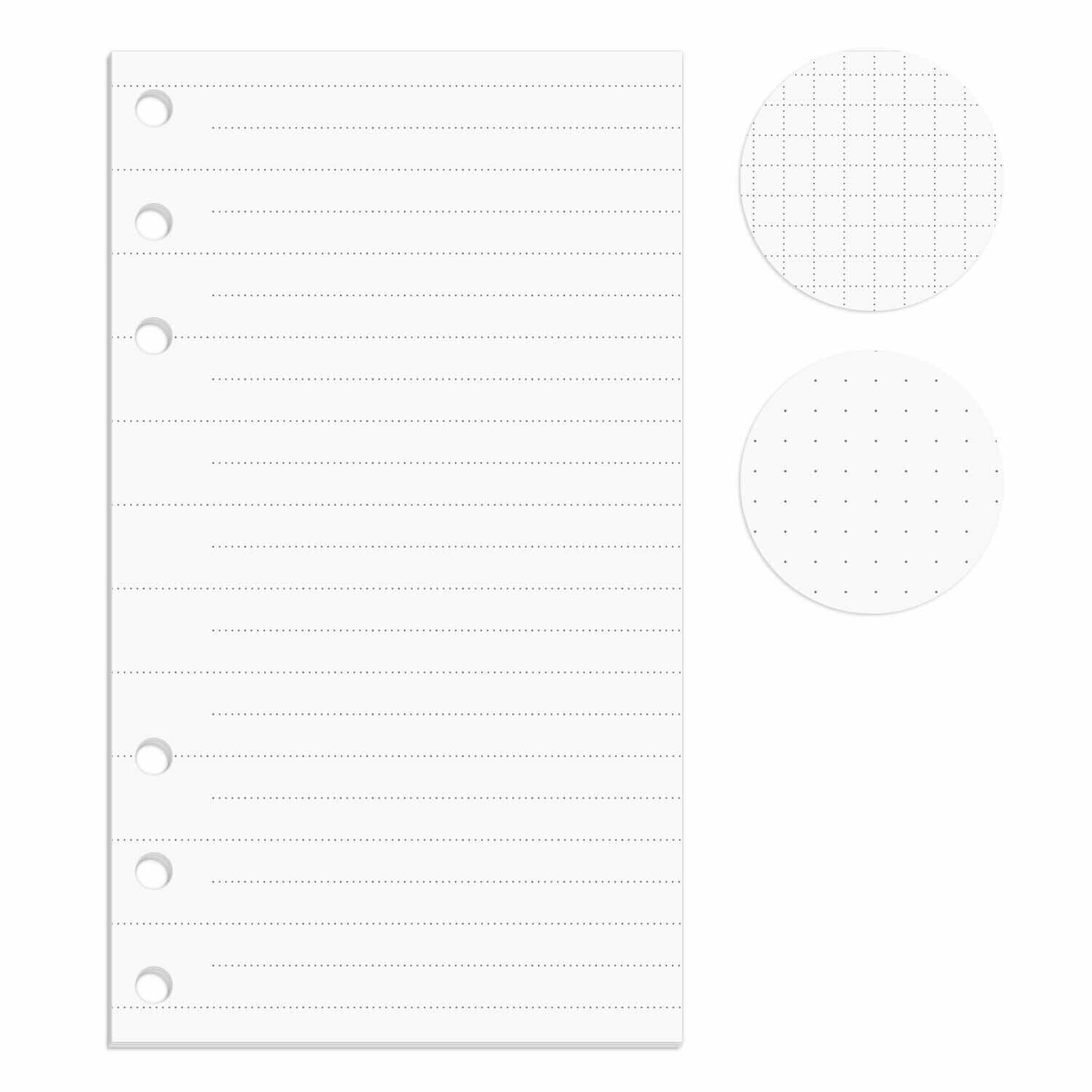 Блок сменный 80л. для изделий на кольцевом механизме, 95*165мм клетка/линия/точка, 2шт.