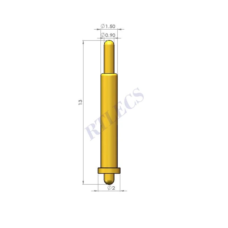 RTLECS GE-x (PGD) двойной плунжерный разъем пого-контакта 5 шт. OD2.0 Height 13.0mm