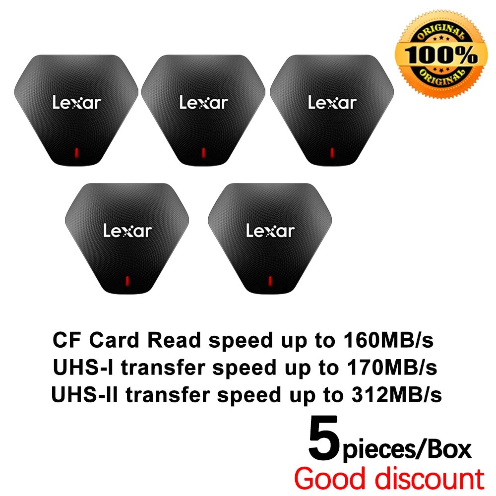 Lexar Professional 3-в-1 USB 3.1 Картридер Lexar-CR-500U-5PCS