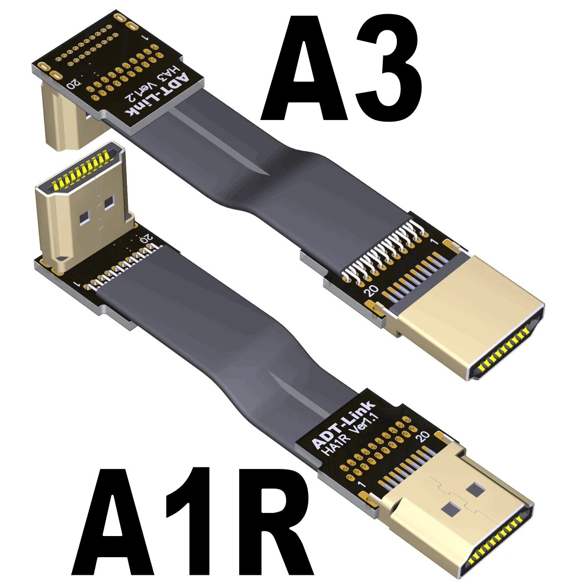 ADTLink HDMI 2.0 A1R-A3 кабель, 5cm
