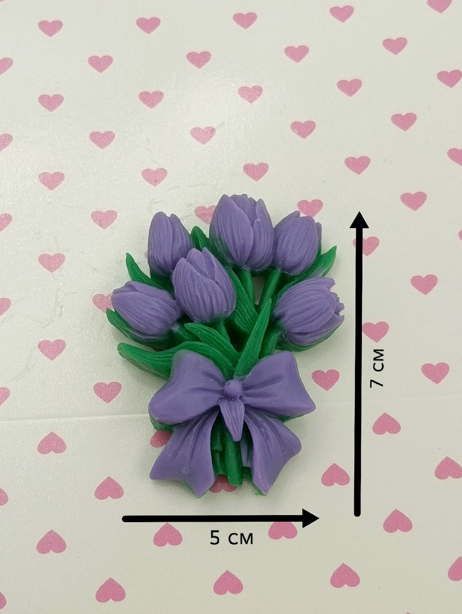 Мыло ручной работы Мини Букет Тюльпанов и Корзиночка с цветами в коробочке