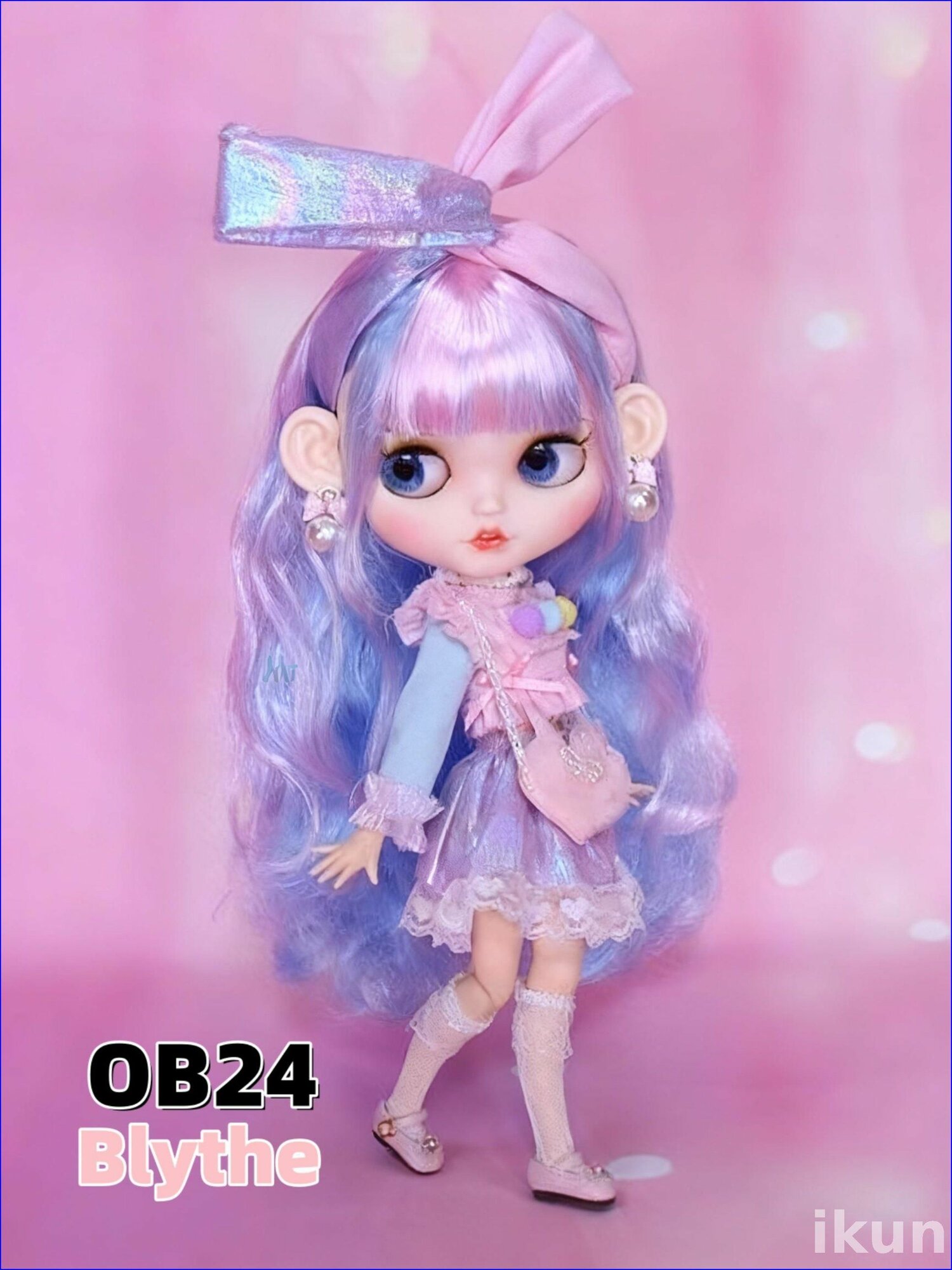 Шарнирная кукла Блайз Blythe на теле OB24, 30 см Полный комплект: парик, глаза, одежда Дизайнерский макияж