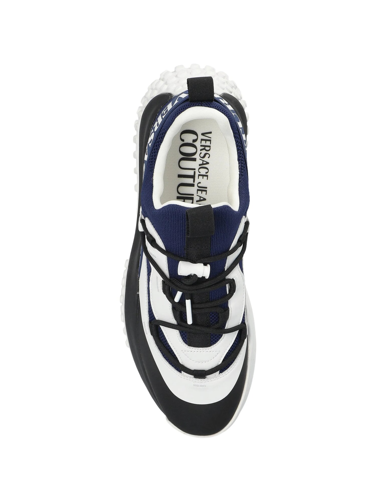 Кроссовки Versace Jeans Couture Logo-ptint sneakers, размер 41, бежевый/белый — фото 1
