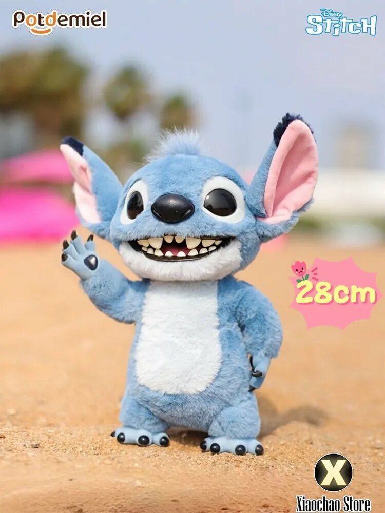 Мягкая игрушка оригинал Potdemiel Стич Disney, 28 см, подвижным каркасом
