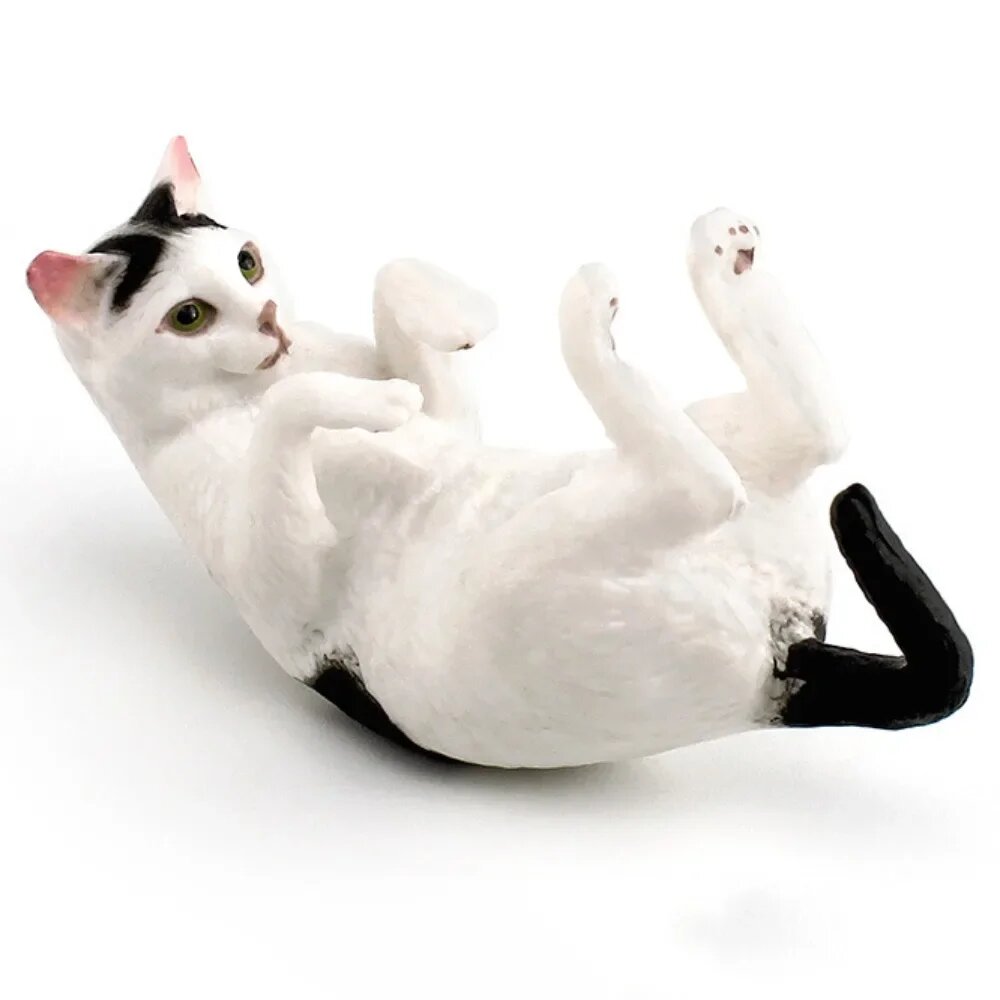 Фигурка кота ПВХ, белый, цвет 9