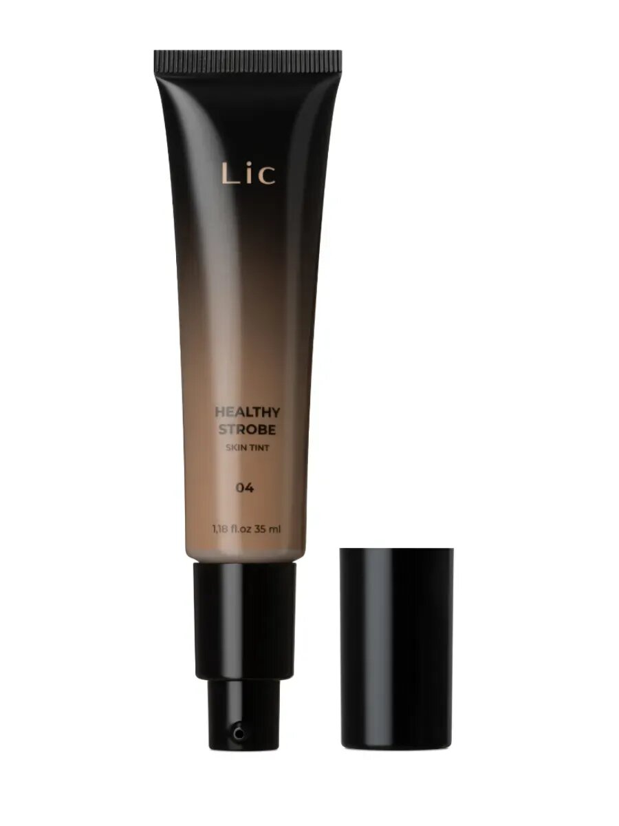LIC Тональный тинт для лица с эффектом сияния Healthy strobe skin tint тон 04 золотисто-бежевый 35 ml Лик