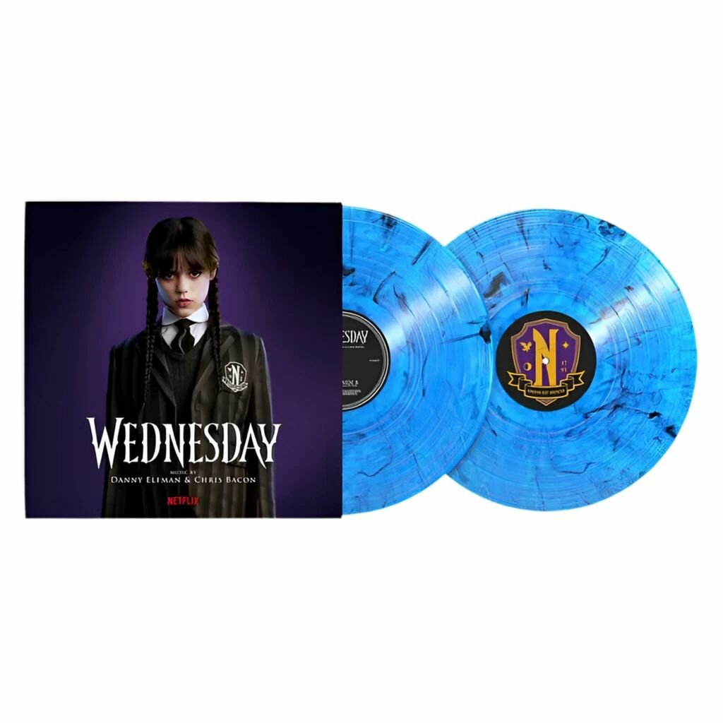 Сборник - Danny Elfman & Chris Bacon - Wednesday (Soundtrack)(2023)/2xLP/Urban Outfitters Exclusive & Limited Edition - Синий готический стиль с дымчатой тенью/500 копий/Виниловая пластинка