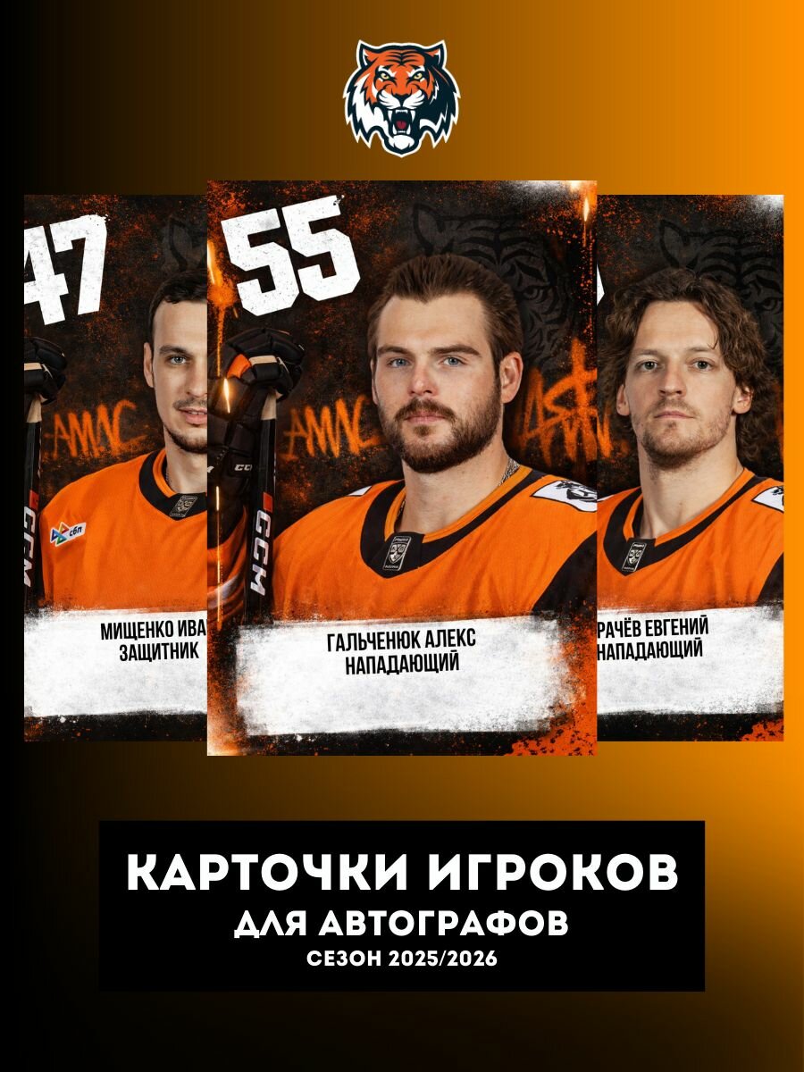 Набор автограф карточек КХЛ ХК Амур