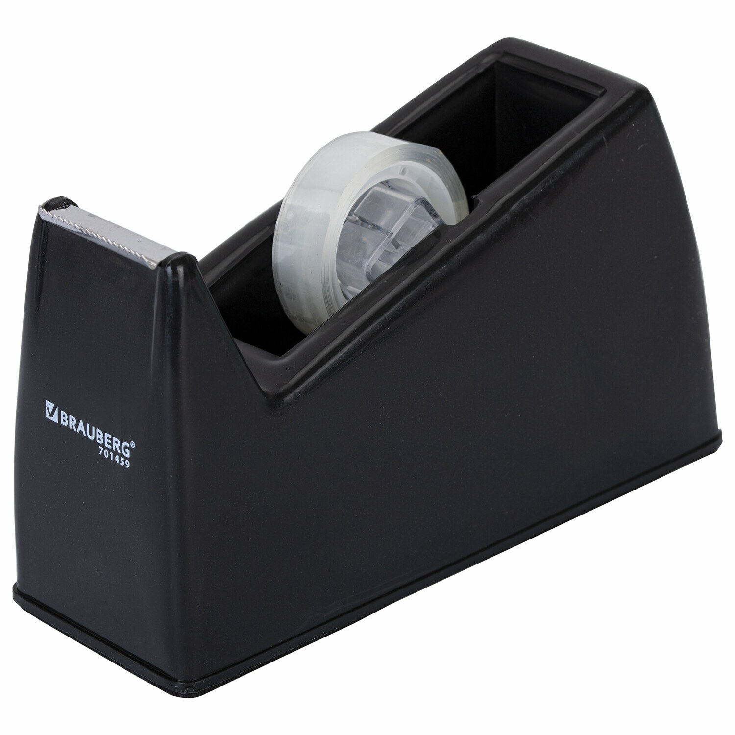 Brauberg Диспенсер для клейкой ленты до 26 мм + лента черный 701459