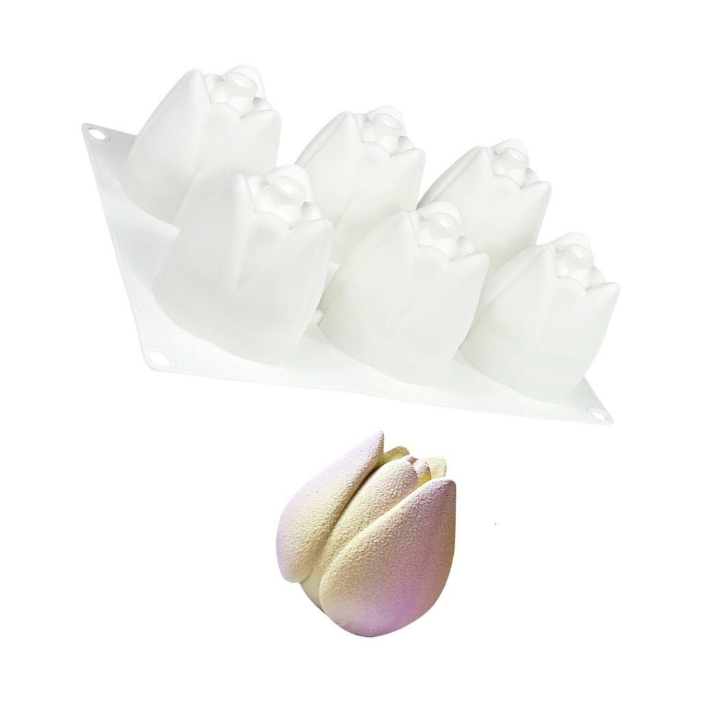 Силиконовая форма для выпечки «Тюльпаны», 6