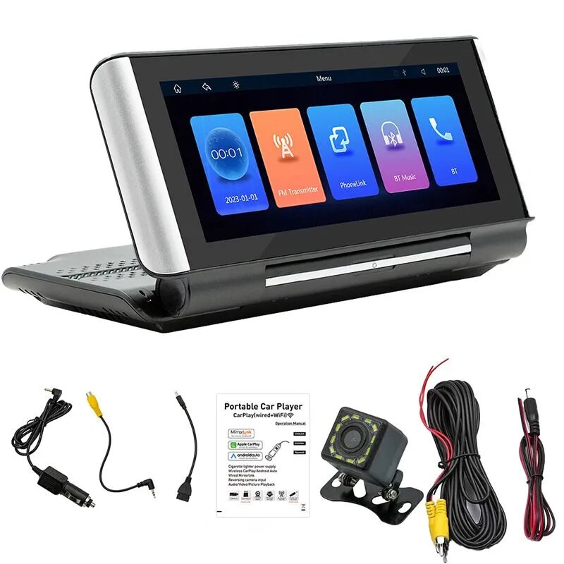 Автомагнитола с Bluetooth, сенсорным экраном 6.86 дюймов, FM Transmitter, PhoneLink, BT Music и BT, 0ГБ — фото 1