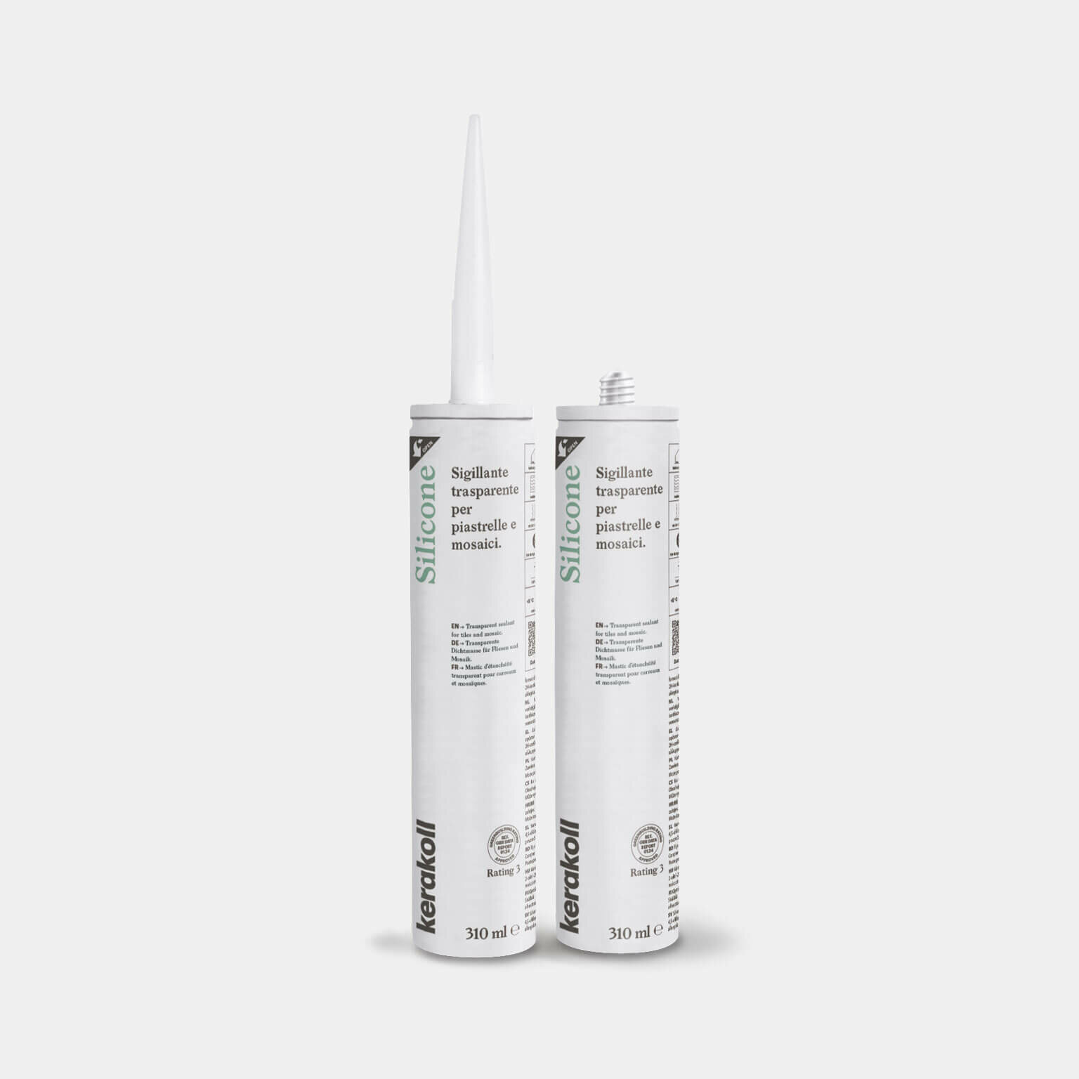 Герметик KERAKOLL SILICONE COLOR (50 цветов Design), Цвет Transparent (Прозрачный) 310 мл.