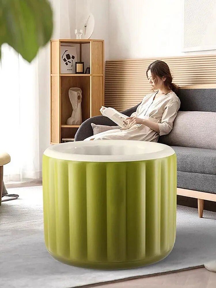 Надувная круглая ванна для взрослых, зеленого цвета, для двоих человек, отдельностоящая