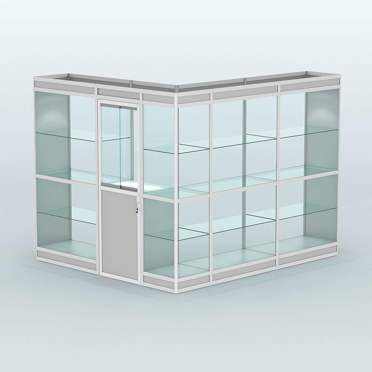 Павильон из профиля угловой №1в (5,5 кв. м), Серый