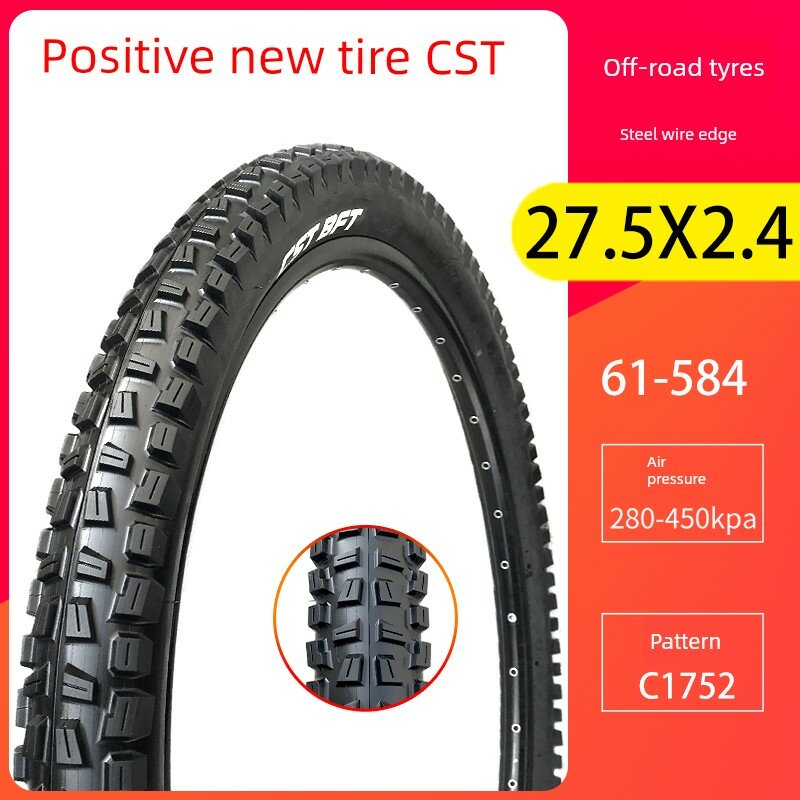 Велосипедные покрышки CST Zhengxin C1768 для бездорожья, стальные, внутренние и внешние, 27.5X1.95/2.1/2.4,