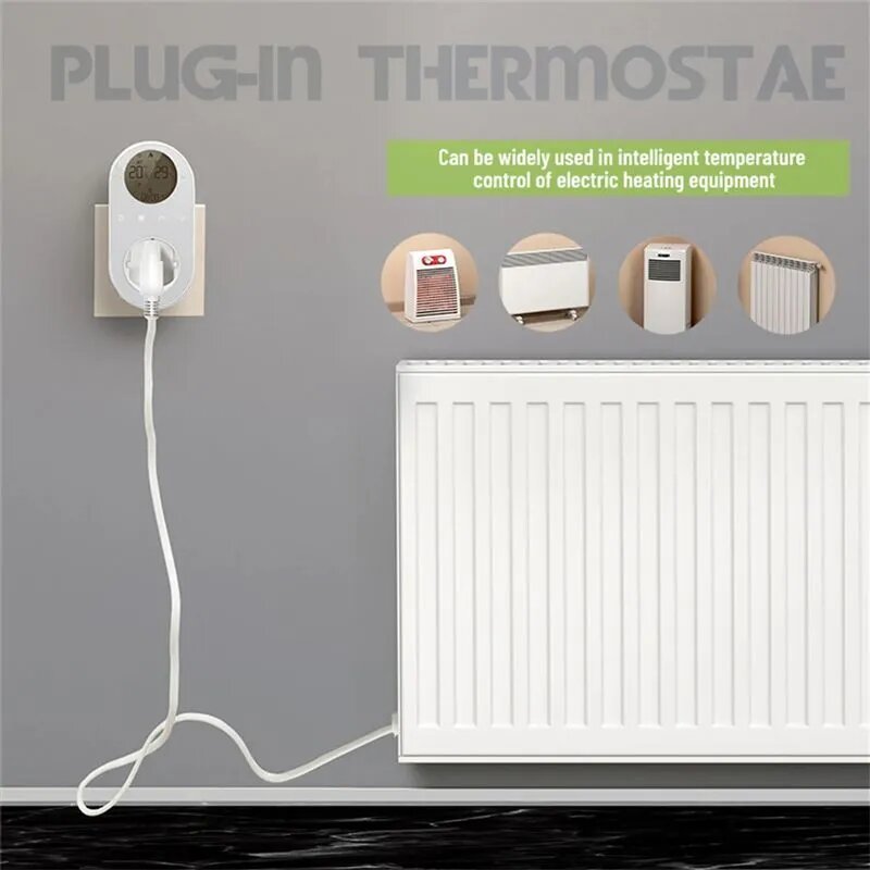 Терморегулятор/термостат, белый Smart Thermostat с Wi-Fi управлением — фото 1