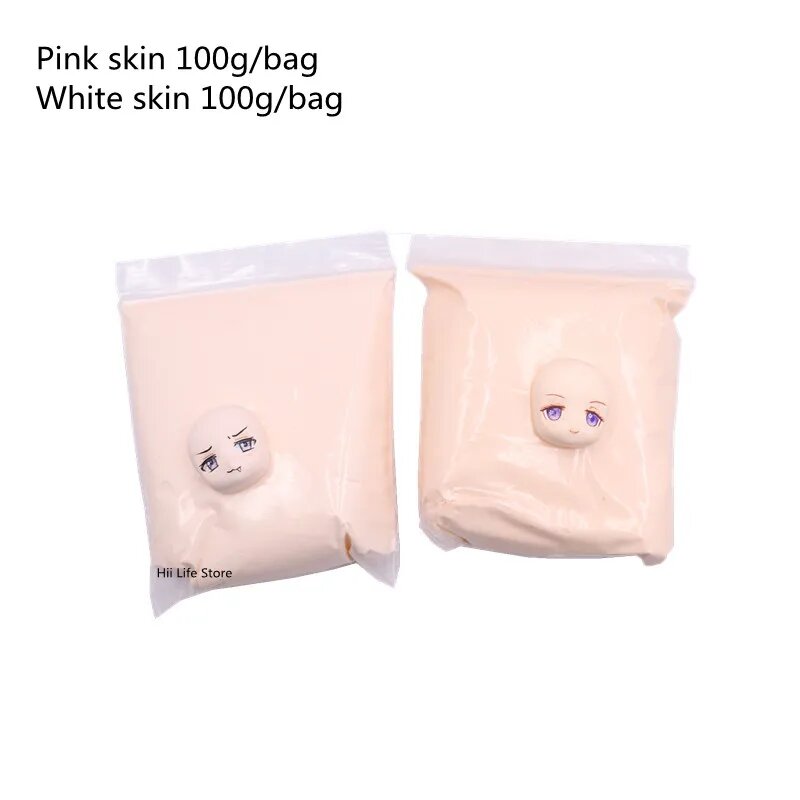 Глина для лепки Kayа 200 г, белая/розовая