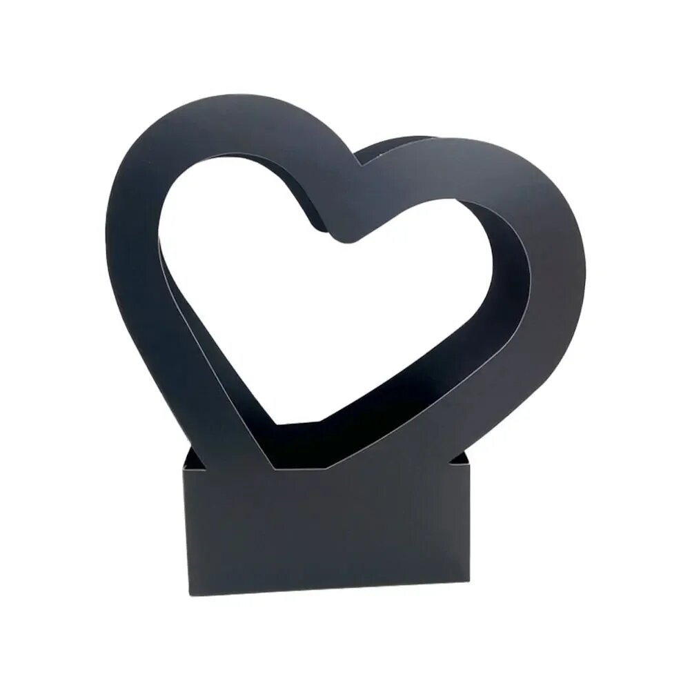 Подарочный картонный пакет для цветов Черный, Black