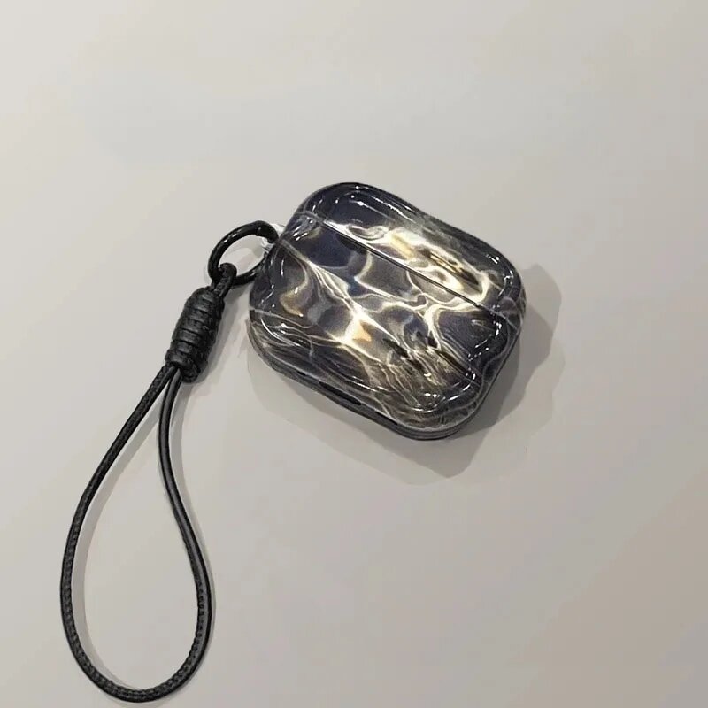 Чехол для AirPods Pro 2/3 Black ripples B
