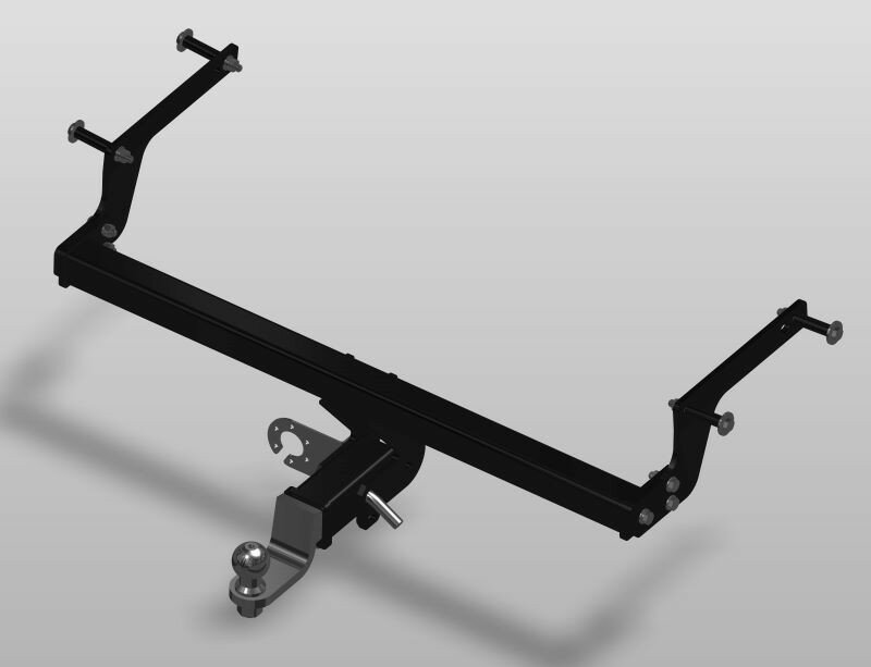 Фаркоп на Renault Duster/Dacia Duster без подрезки бампера. Тип шара: Е. Нагрузки: 1200/75 кг, RN 07B