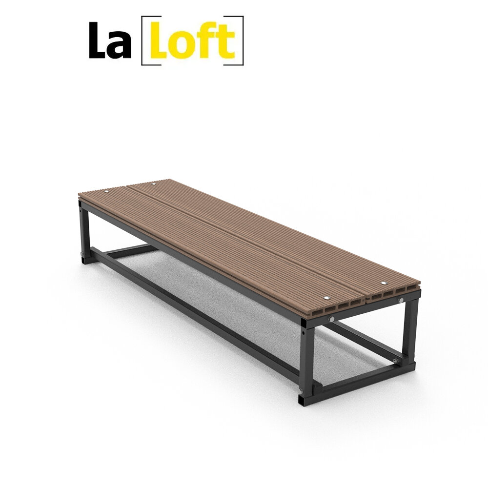 Входное готовое крыльцо со ступенями из ДПК в сборе "Палуба" на 1 ступень