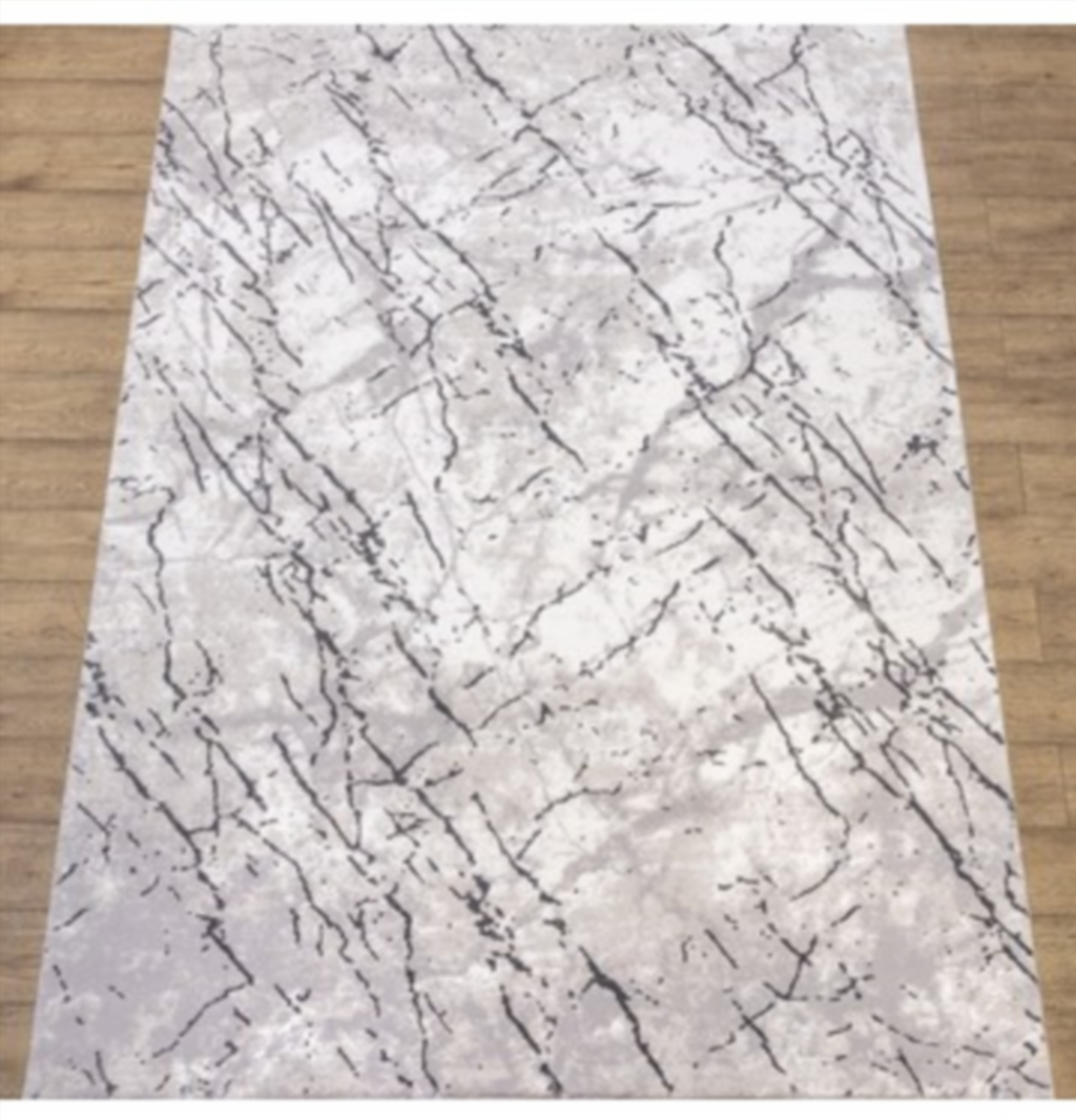 Ковер Турецкий Prado дизайн N901A цвет WHITE / GRAY2 0.8x1.5м