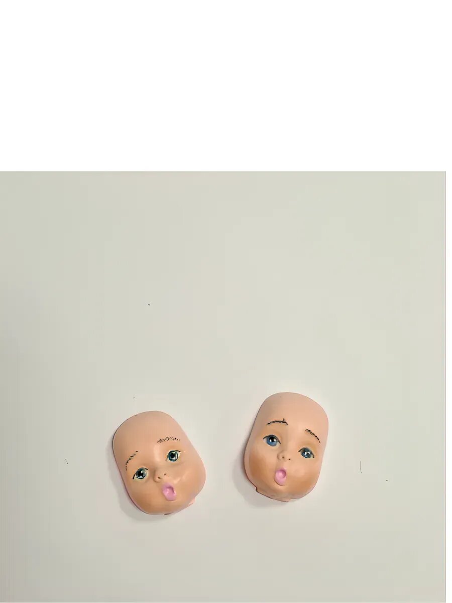 Набор раскрашенных лиц 2 шт для ватных игрушек