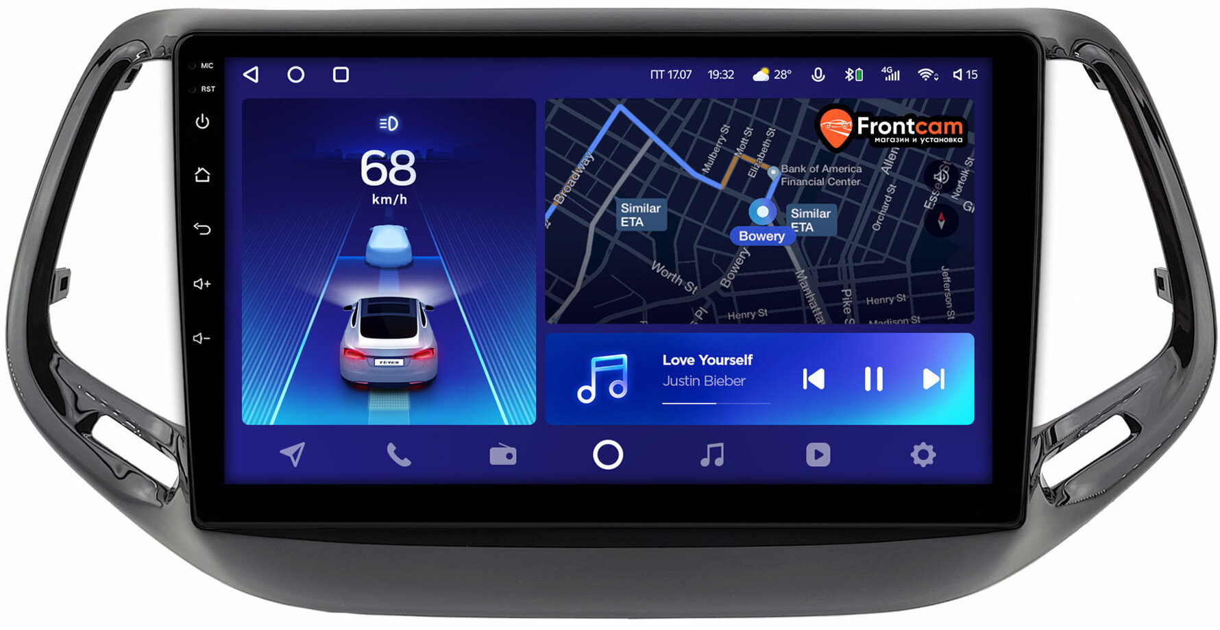 Штатная магнитола Teyes CC2 PLUS 6/128 10" RM-10-3500 Jeep Compass 2 2017-2025 Android 10 (4G-SIM, DSP, QLed)