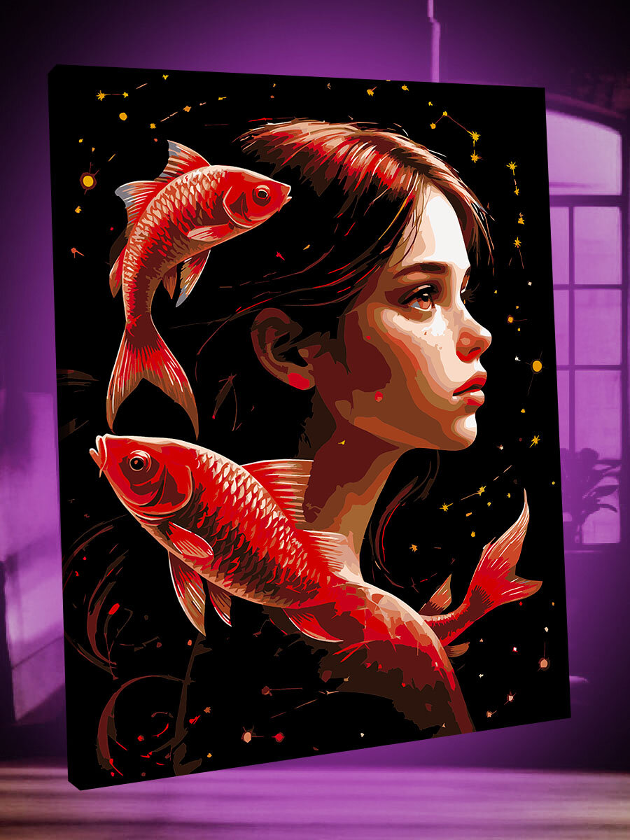 Картина по номерам Рыбы