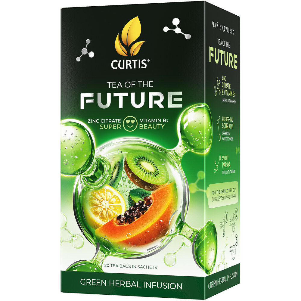 Чайный напиток Curtis "Tea Of The Future. Super Beauty" фруктово-травянной 20x1,5г сашет