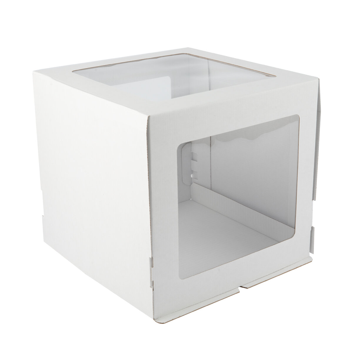 "S-CHIEF" BFC-048 Кондитерская коробка для торта С 3 окнами 30.5 x 30.5 x 29 см .