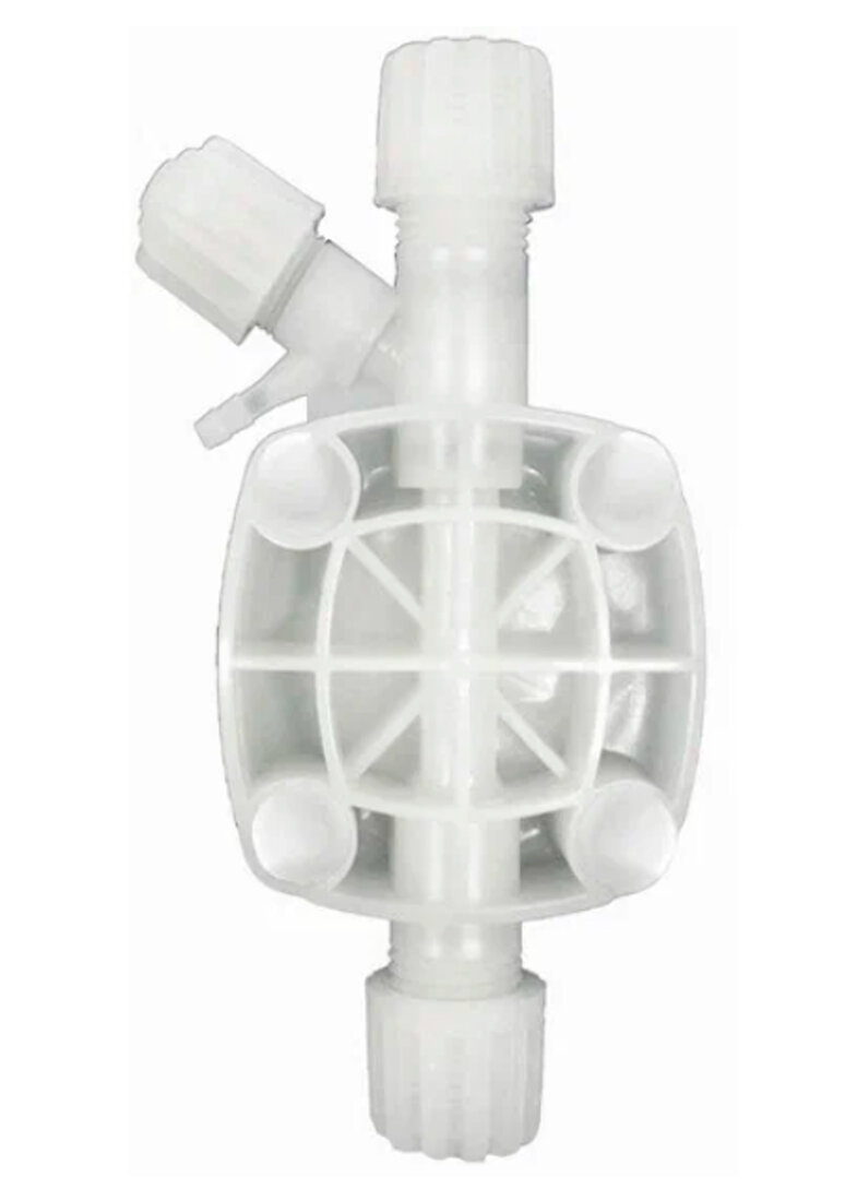 Головка насоса Etatron SCP8006851, с шаровыми клапанами DLX, тип E, 1-15 л/ч, PVDF, CER, VITON (eONE 20-30)