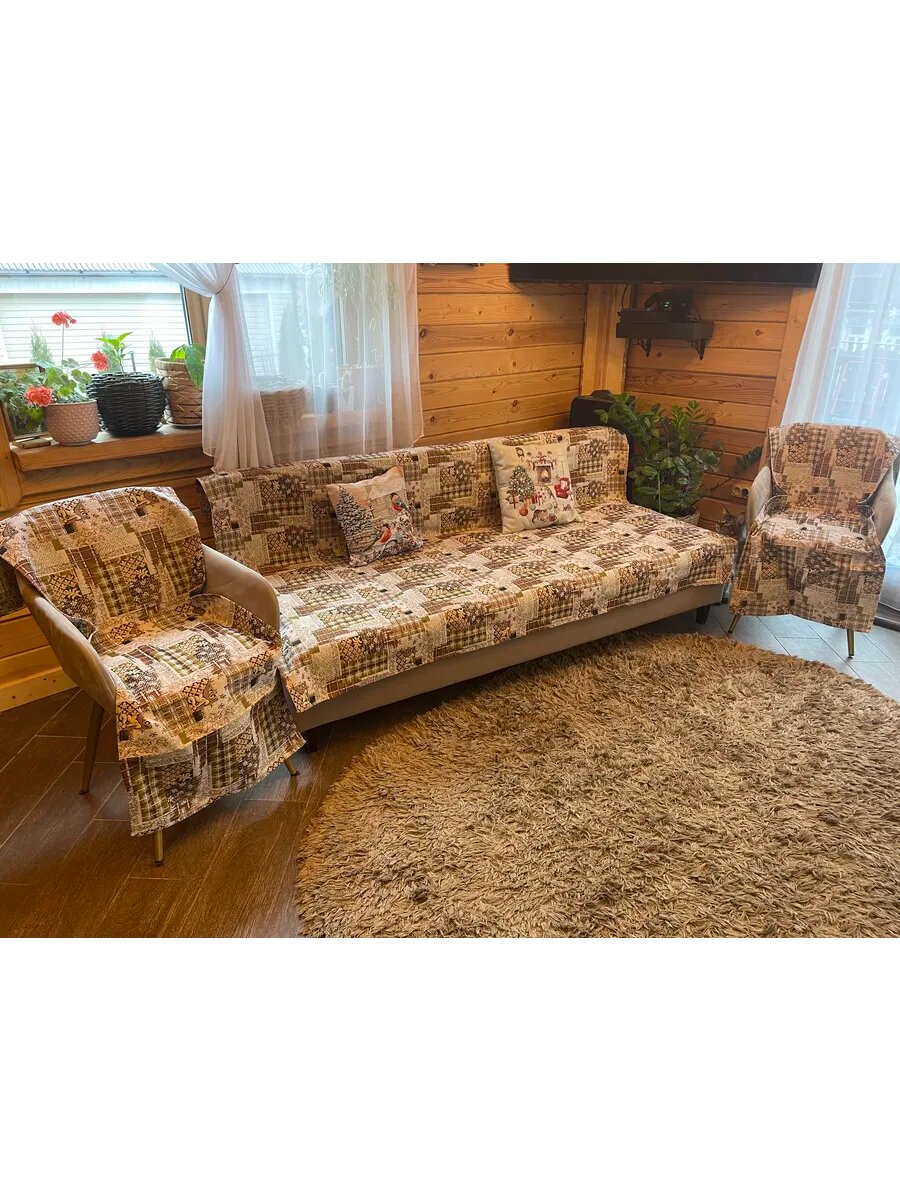 Дивандеки, накидки, комплект на диван и 2 кресла, гобелен