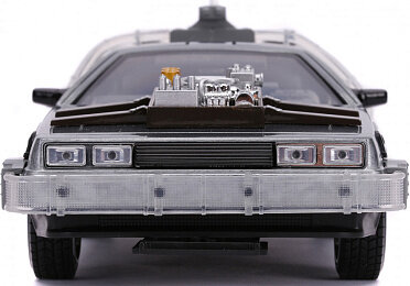 Модель машины Hollywood Rides – Back to the Future 3: Time Machine Primer Brushed Raw Metal (масштаб 1:24) (32166)