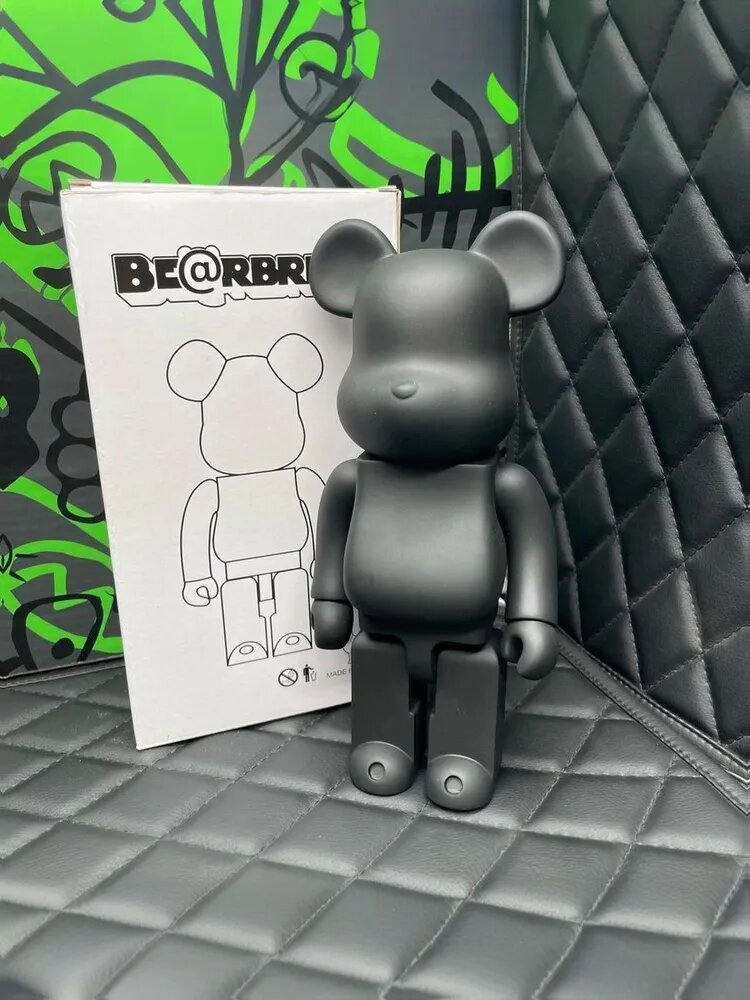 Игрушка Bearbrick Черная 28см Фигурка для коллекции Bearbrick 28см ПВХ