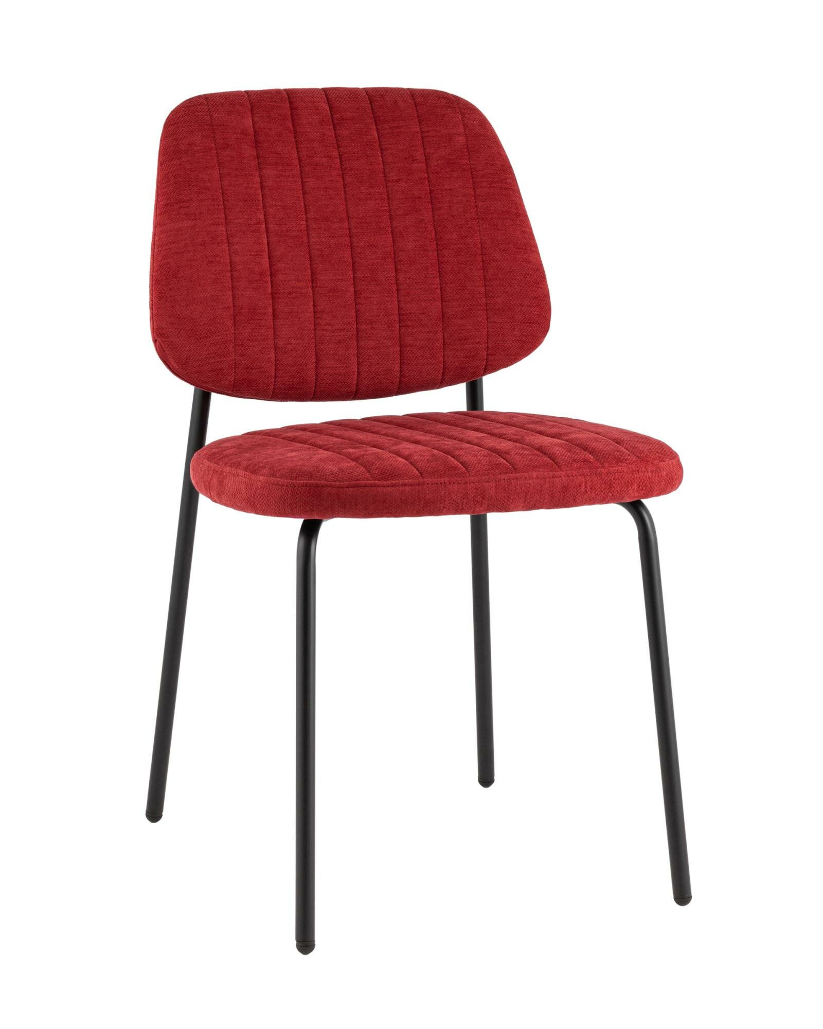 Стул обеденный Patrys STOOL GROUP бордовый, ткань и металл, мягкое сиденье, без подлокотников