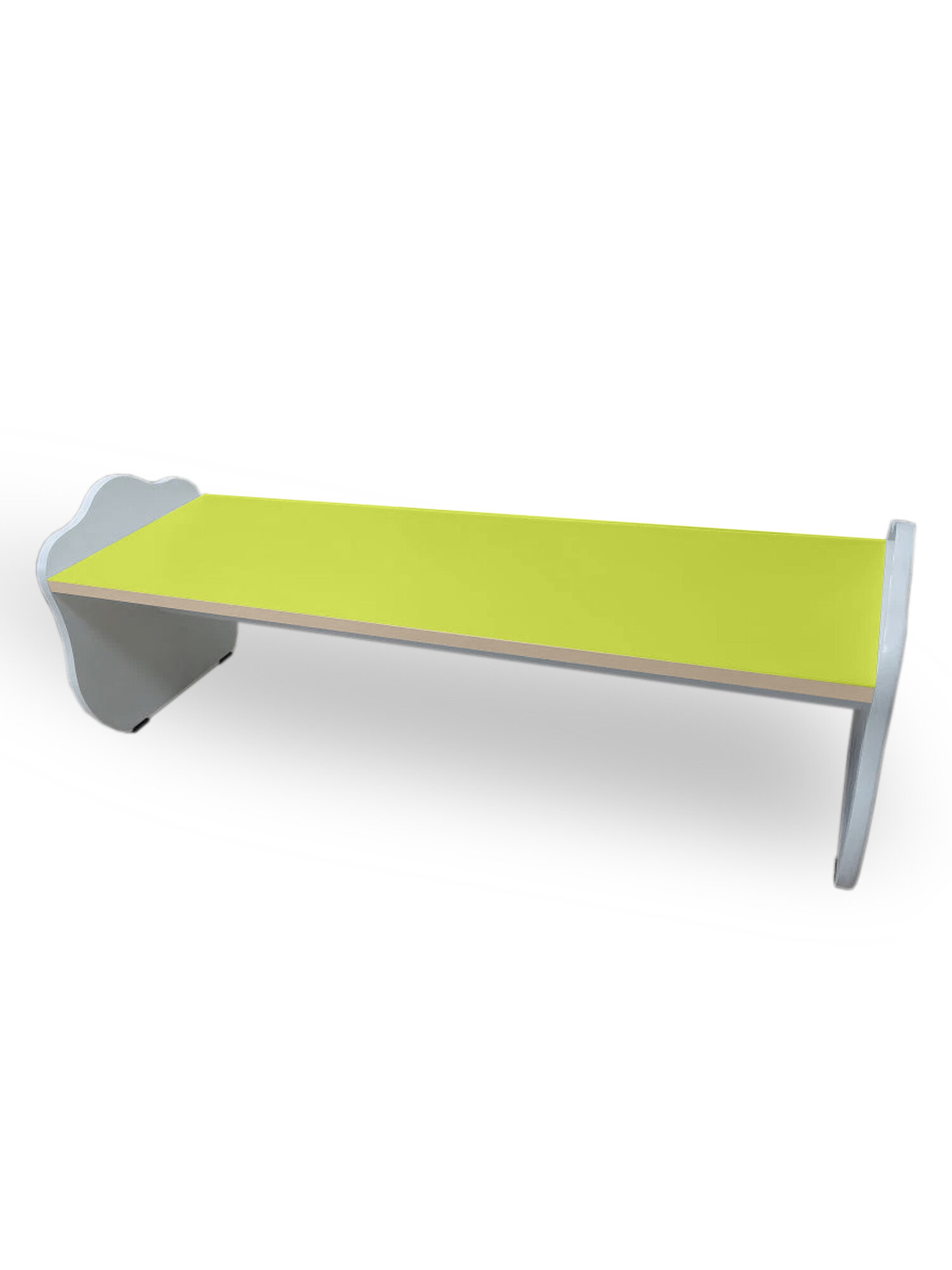 Скамейка детская для детского сада и раздевалки желтая