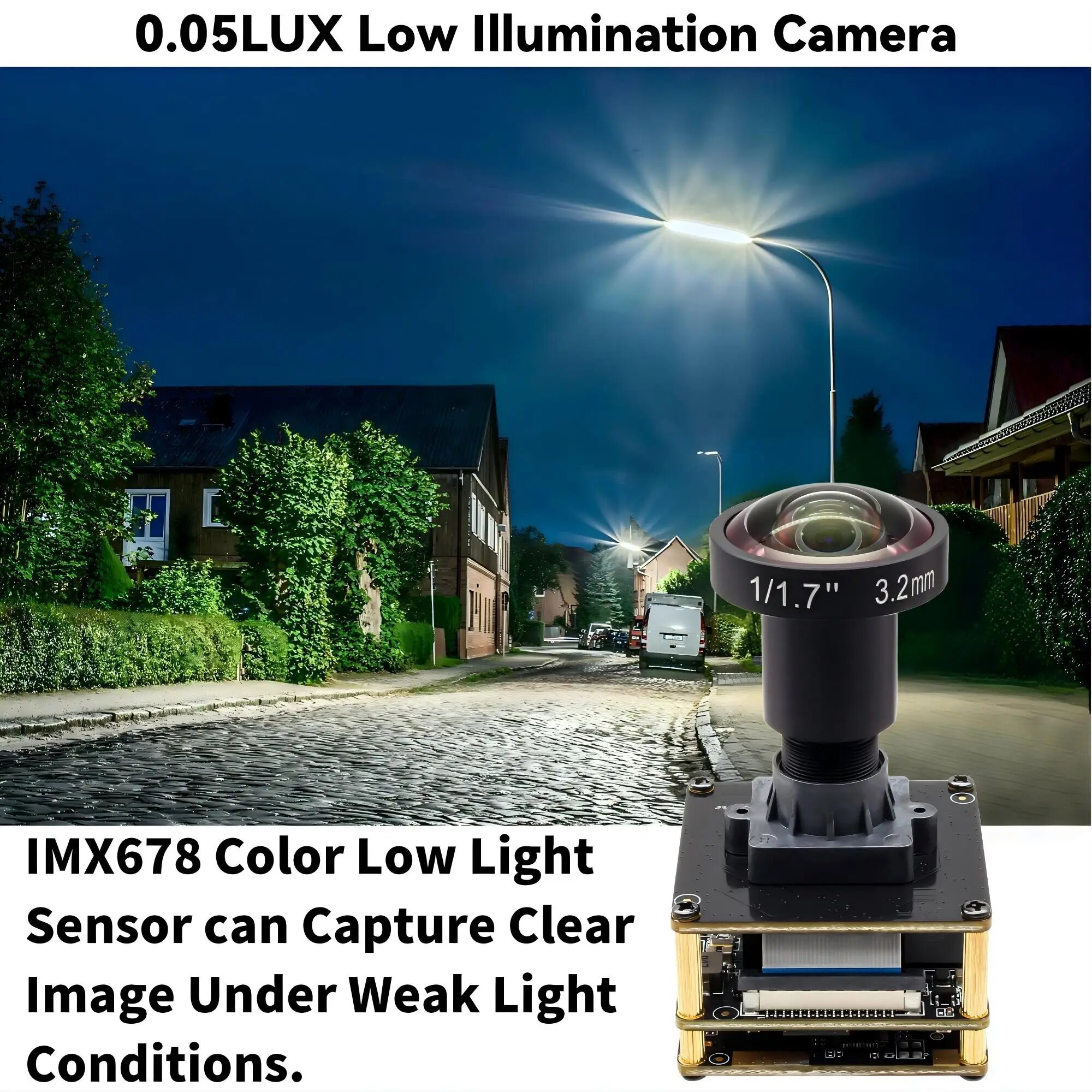 Вебкамера USB 4K 60FPS, M12 3.2mm Lens — фото 1