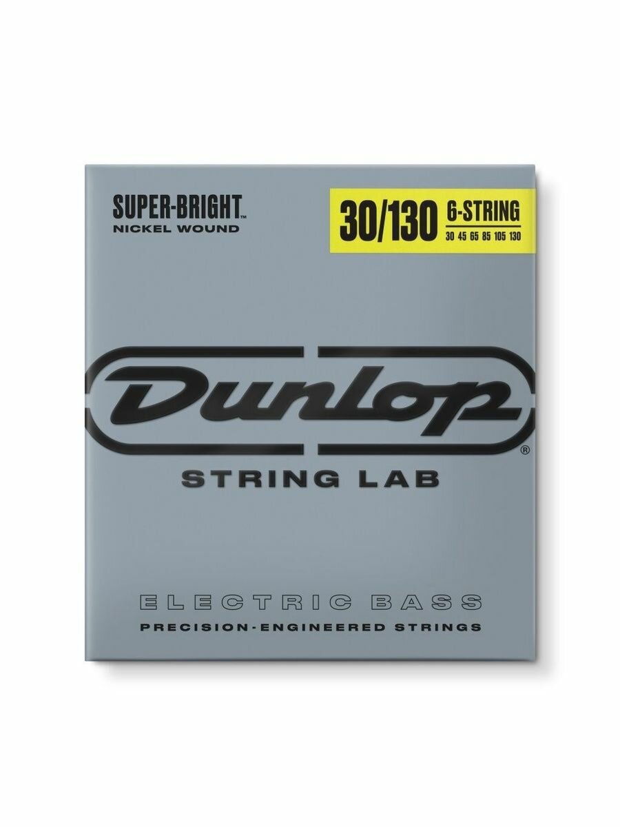 Комплект струн для 6-струнной бас-гитары Dunlop DBSBN30130 Super Bright