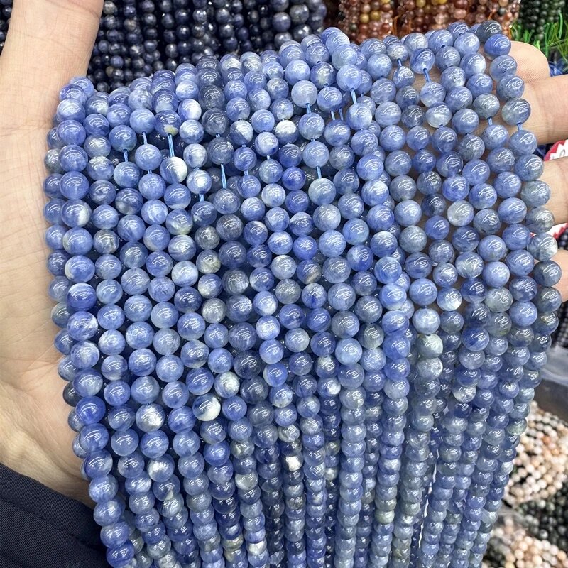 Кианит бусины ZHUOHONG 6/8/10/12 мм Синий, 6mm