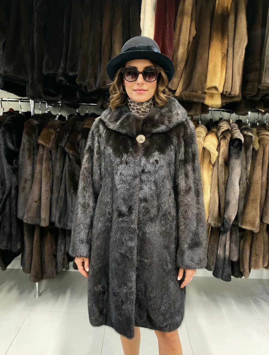 Шуба. Премиум. Норка. С воротником 48-50 р.