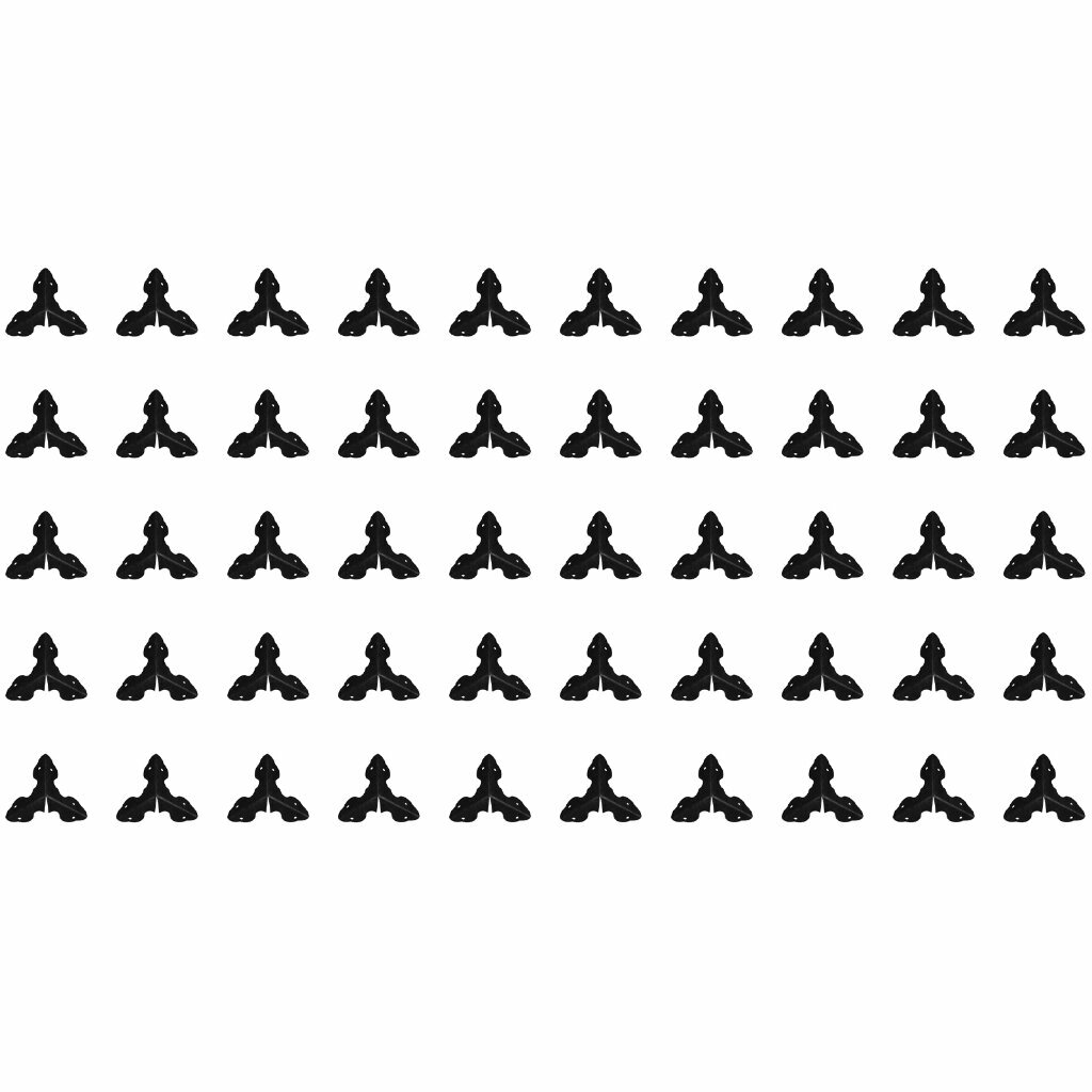 (В упаковке 50 шт.) Новые антикварные железные уголки в китайском стиле, деревянные уголки для коробок и четыре угловых защитных элемента - черные