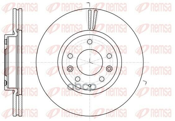 61235.10 диск тормозной передний! Mazda 6 1.8-2.5i/D 07> Remsa арт. 6123510